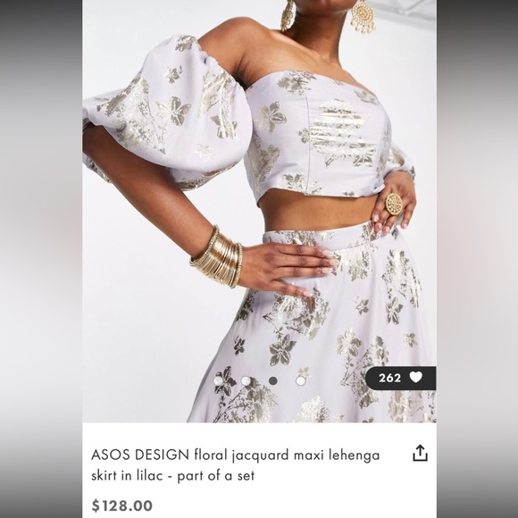 ASOS | Dresses | Lehenga Indian Attire Top Only Top Is Size Us 6worn ...